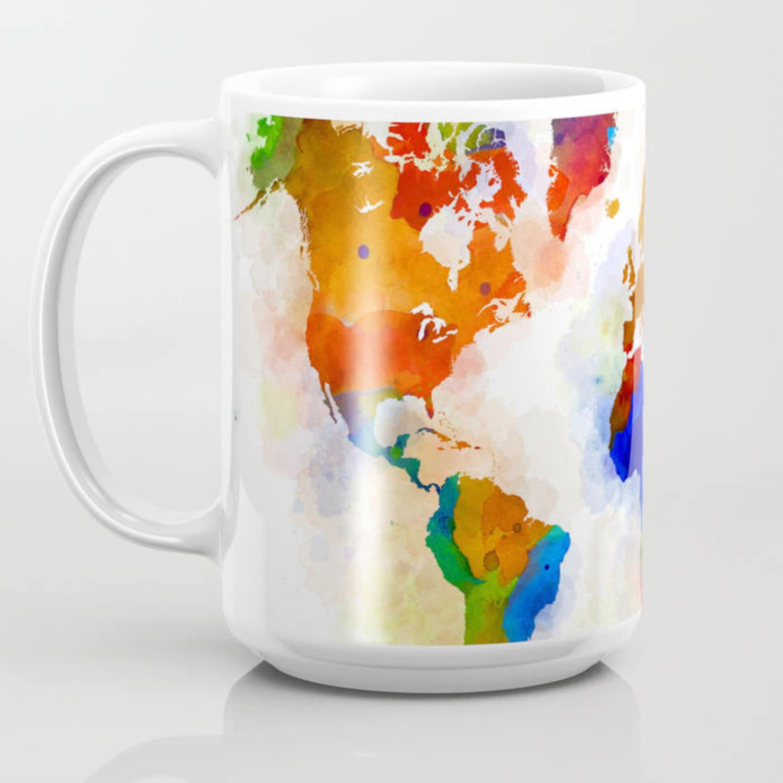 Coffee Mug World Map Mug Cup Design 77 World Map Multicolor - Etsy