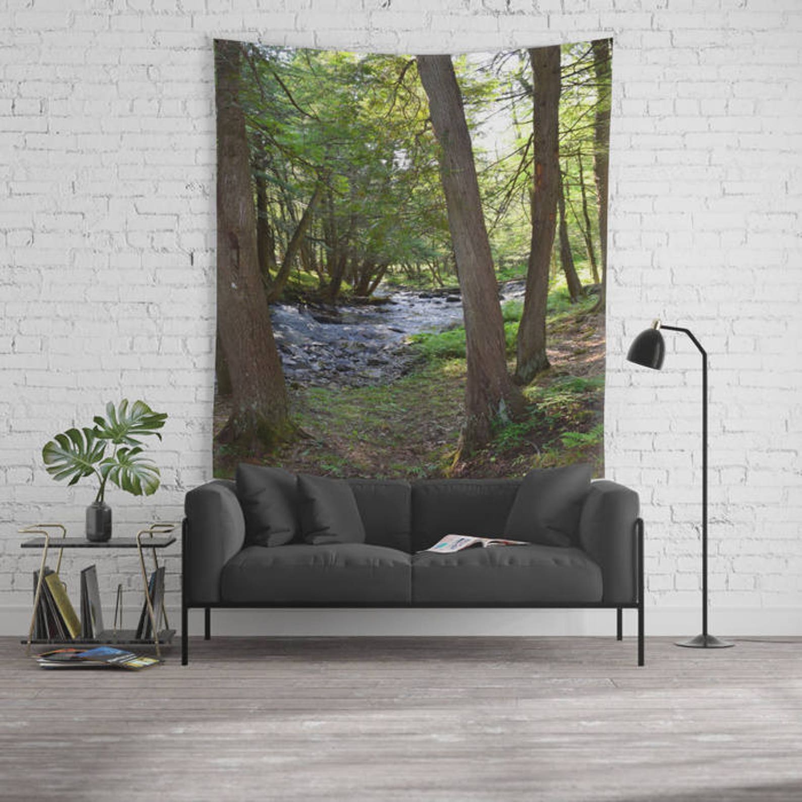 Wall Tapestry Wall Hanging Green Tapestry Forest Tapestry | Etsy