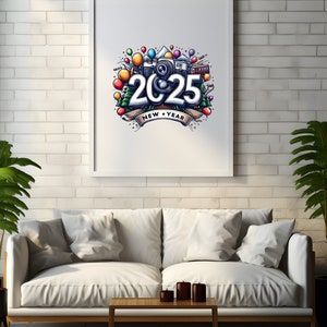 2025 New Year Clipart Editable Digital Designs in PNG & SVG Perfect for ...