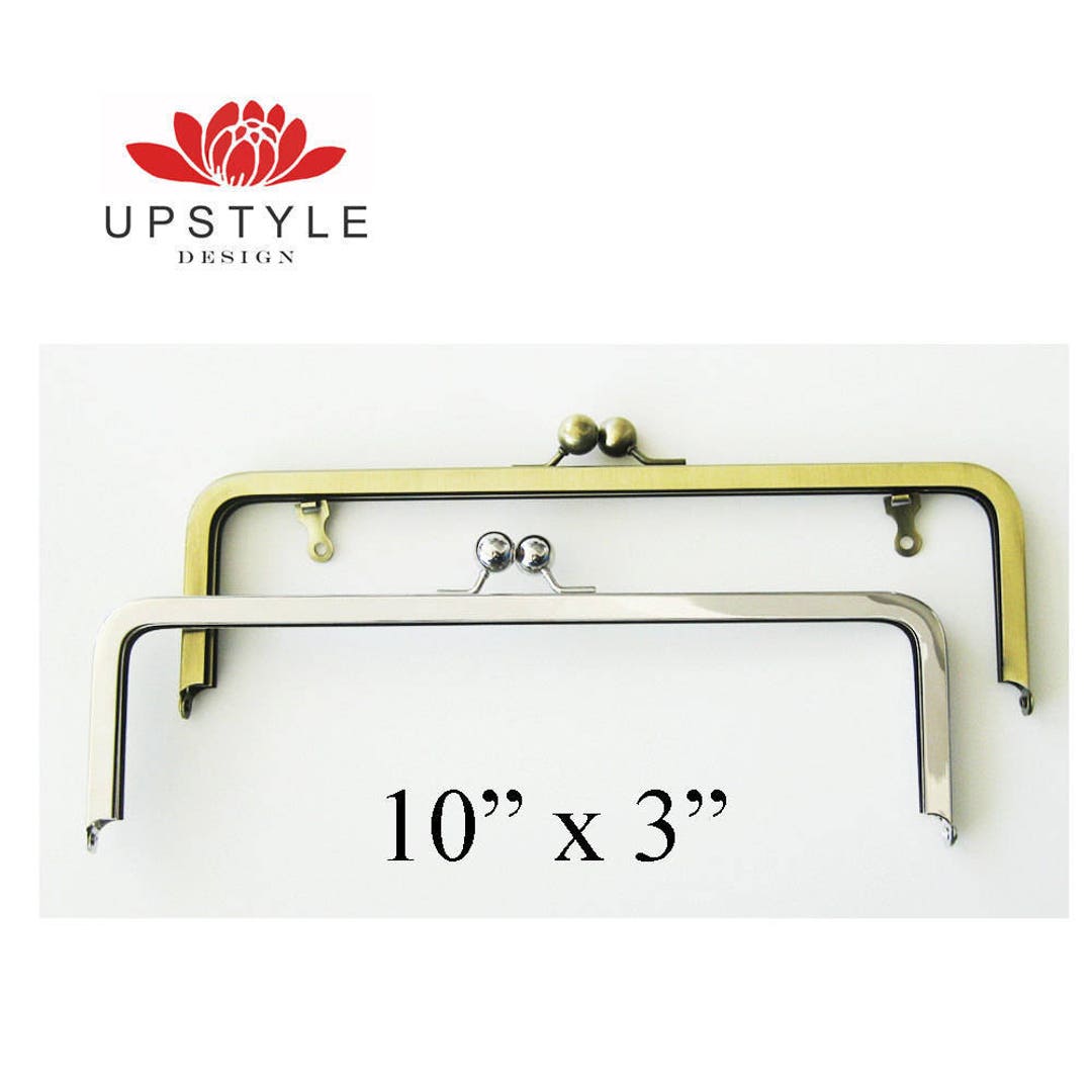 10" Metal Purse Frame: Nickel or Antique Brass Finish - Etsy