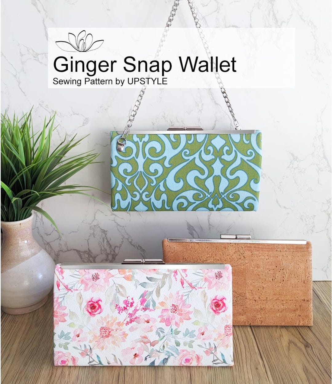 Ginger Snap Wallet Sewing Pattern: Card Slots & Zipper (PDF Pattern) - Etsy