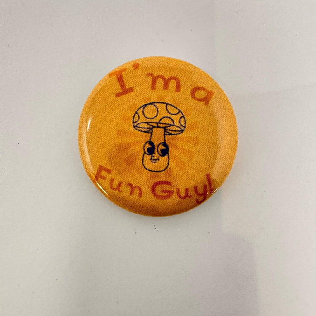 Fun Guy Button - Etsy
