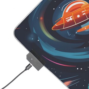 Space Themed Alien Spaceship Fight LED Gaming Mouse Pad - Etsy