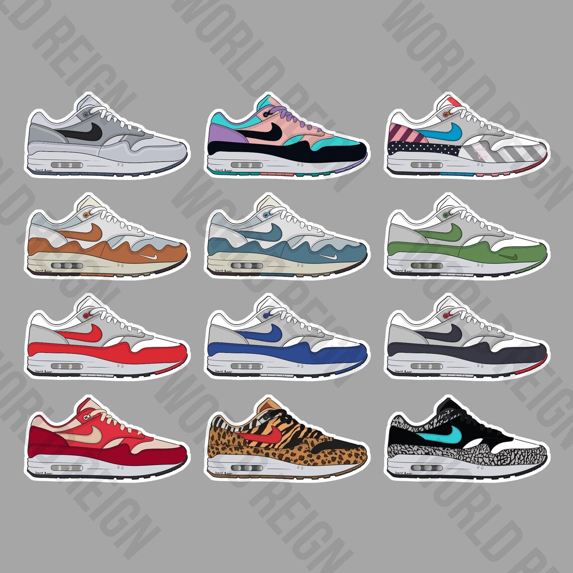 Air Max Vinyl Sticker Sneaker Stickers - Etsy
