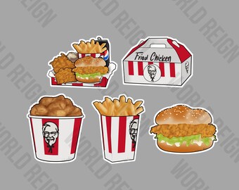 KFC Colonel Sanders Sticker Vinyl Weatherproof Harland Finger Lickin ...