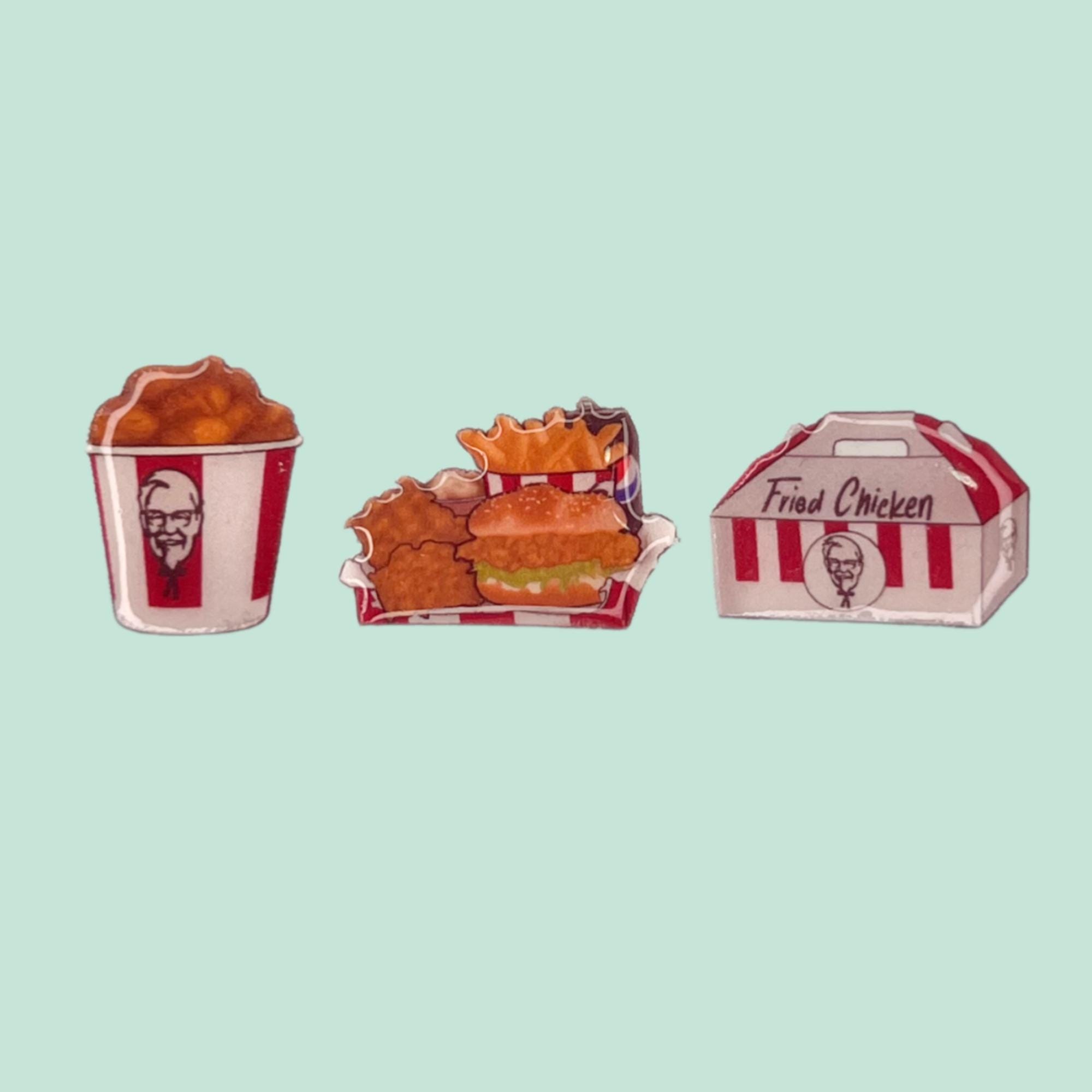 KFC Handmade Pins Fried Chicken Bag Pins Pin Badges - Etsy