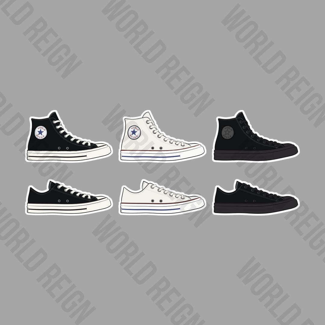 Converse CT All Star Vinyl Sticker Sneaker Stickers - Etsy