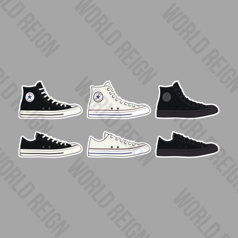 Converse CT All Star Vinyl Sticker Sneaker Stickers - Etsy
