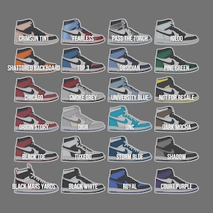 Jordan Retro High OG Vinyl Sticker Jordan Shoe Sticker Sneaker Stickers ...