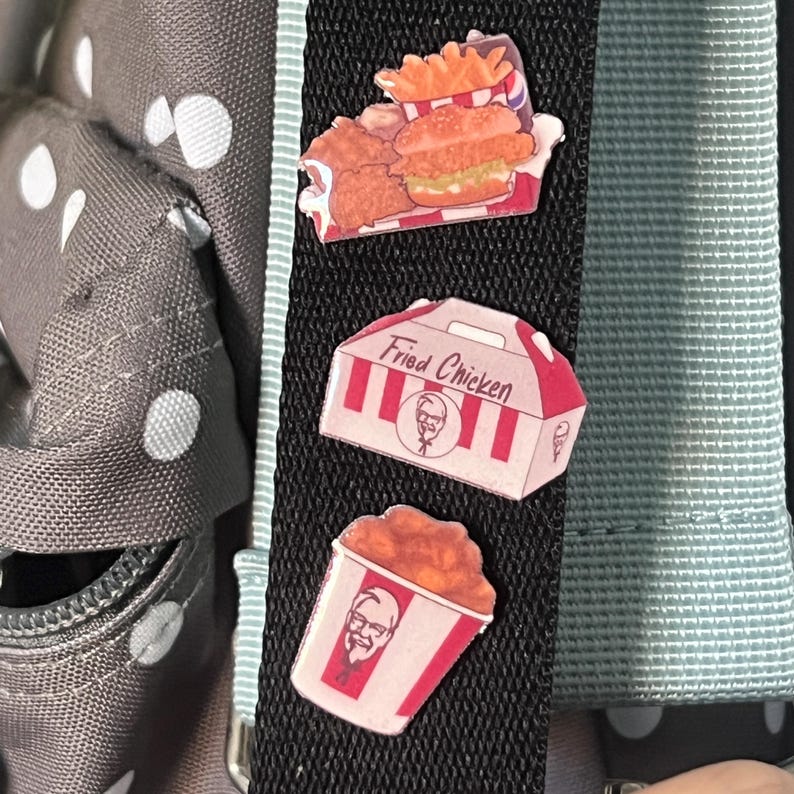 KFC Handmade Pins Fried Chicken Bag Pins Pin Badges - Etsy