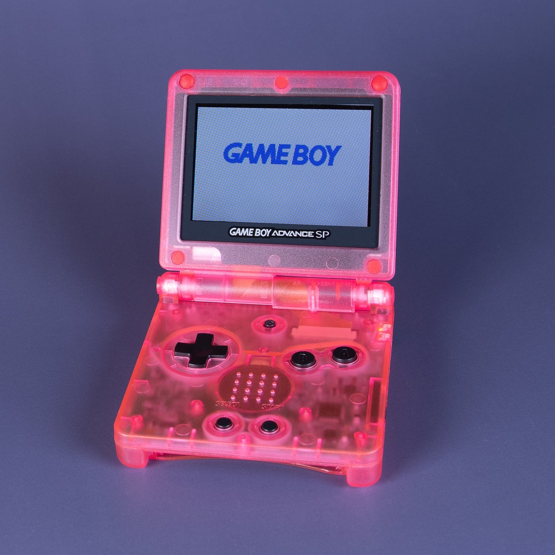 Nintendo Gameboy Advance SP Clear Pink - AGS-101 Brighter Screen - Etsy
