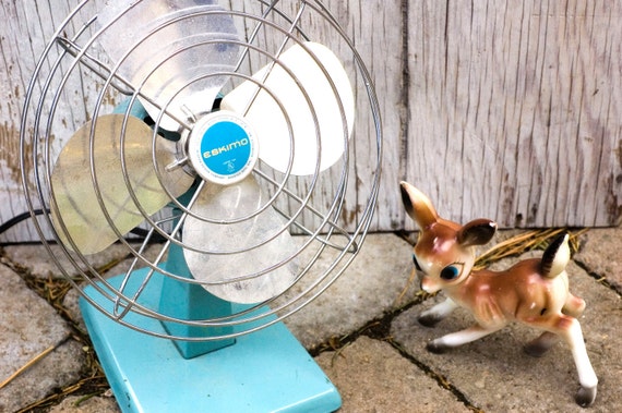 Items similar to Vintage Blue Eskimo Working Electric Fan on Etsy