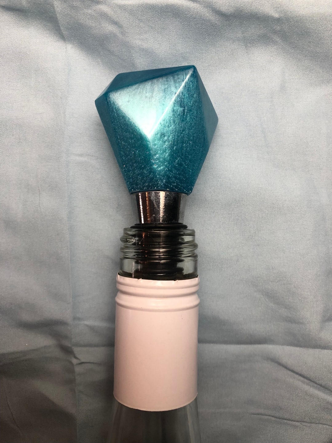 Blue Diamond Resin Wine Bottle Topper - Etsy