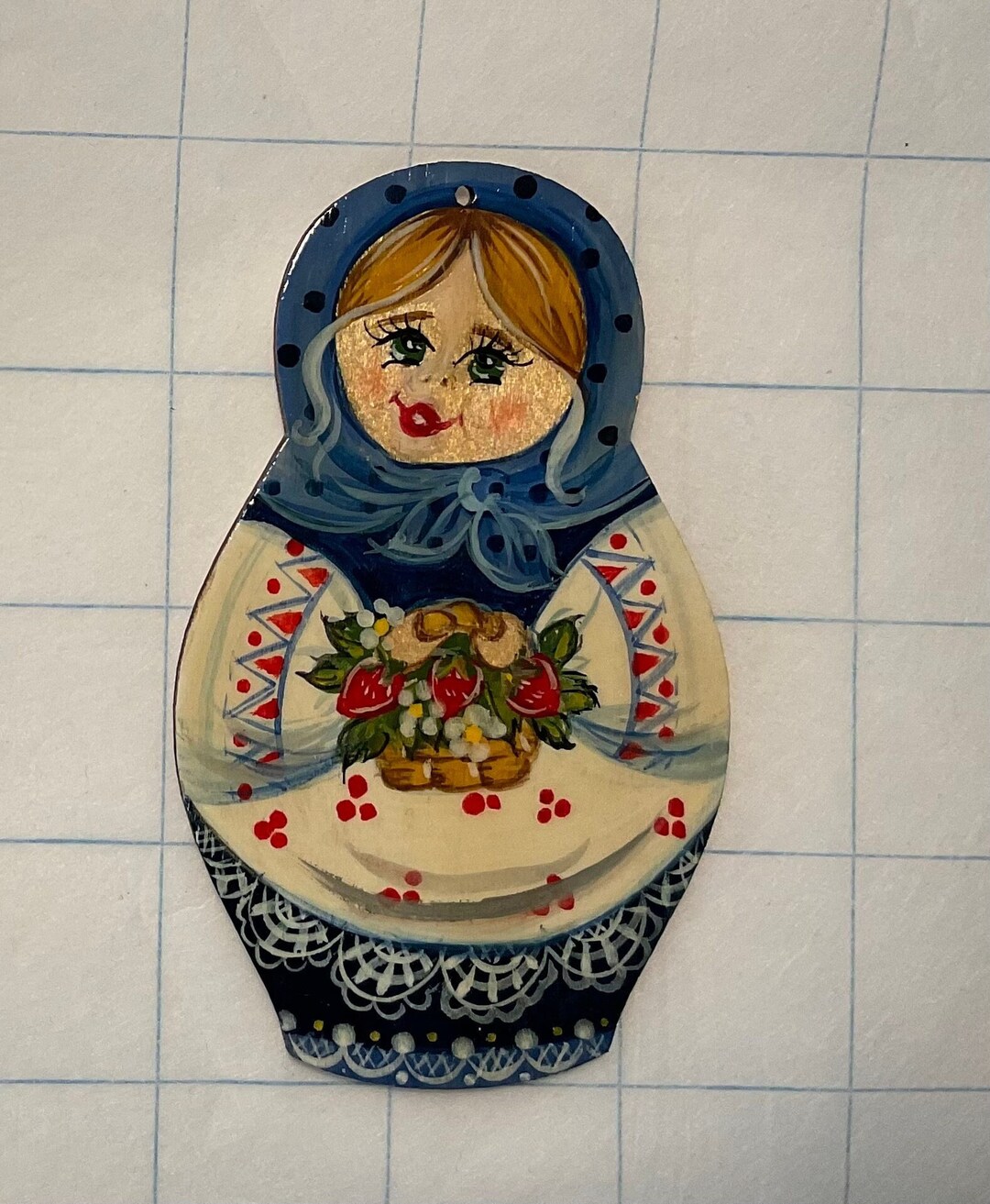 Matryoshka Magnet. Russian Doll Wood Fridge Magnet. Russian Folk Art ...