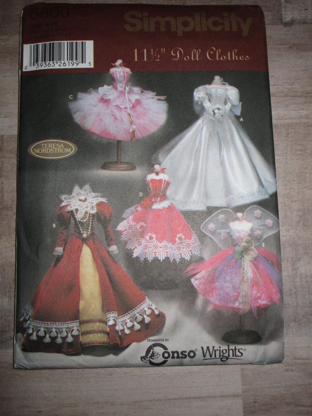Free Shipping: Fashion Doll Clothes Sewing Pattern/11 1/2" Doll Fancy ...