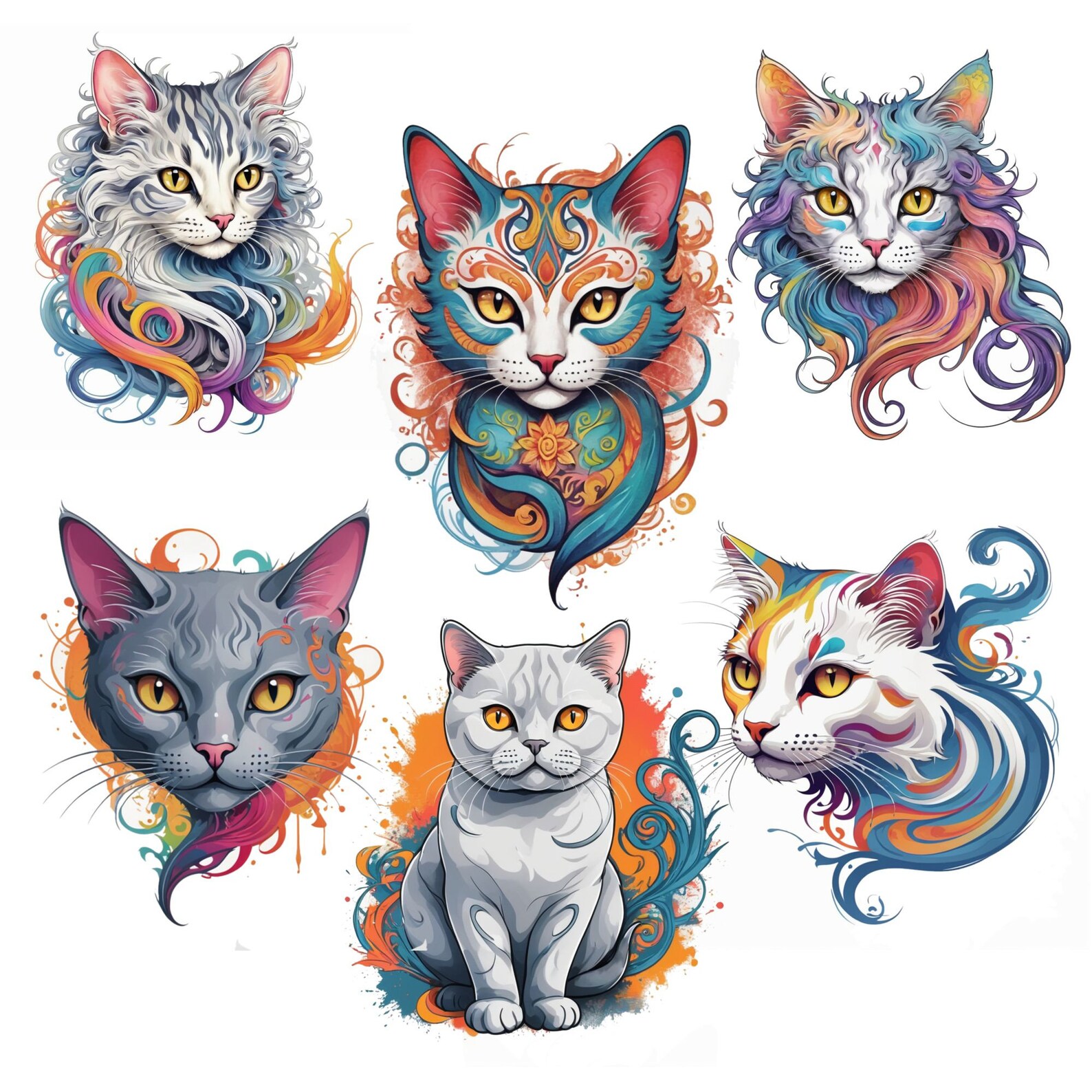 The World's Most Popular Cat Breeds - 200 Vibrant Tattoo Design ...