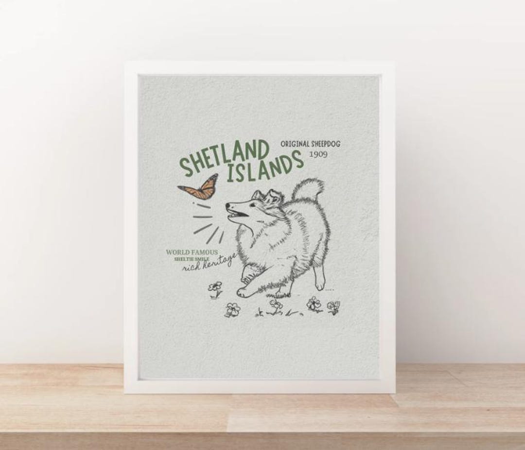Sheltie Poster, Shetland Sheepdog Design, Sheltie Art, Ready to Print ...