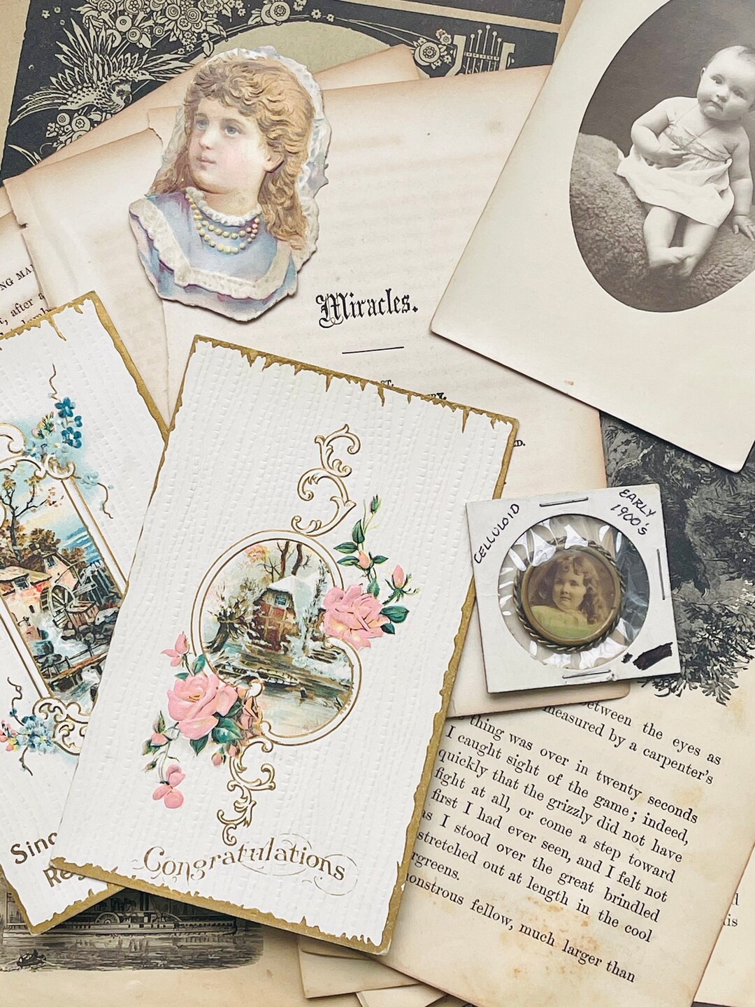 Antique Paper Ephemera Pack 1840's-early 1900's Libretto Pages Book ...