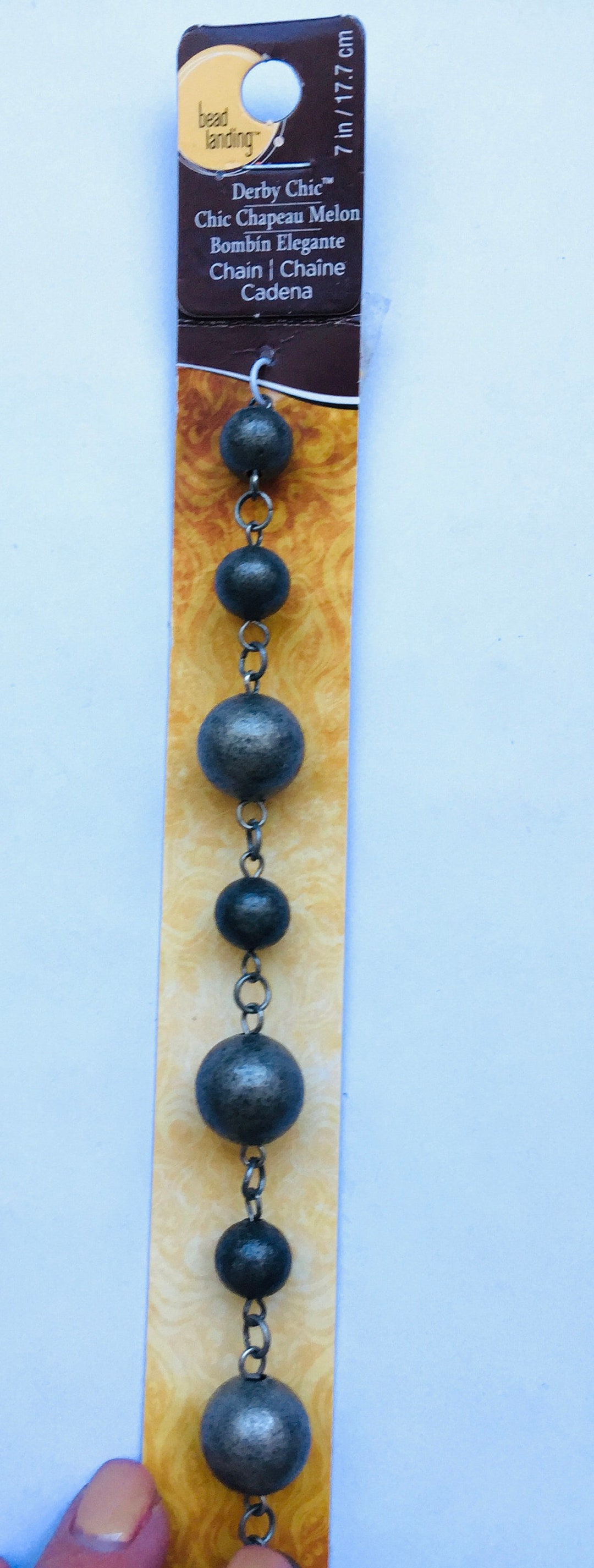 7" Chain With Beads Bead Landing Brand Chic Chapeau - Etsy