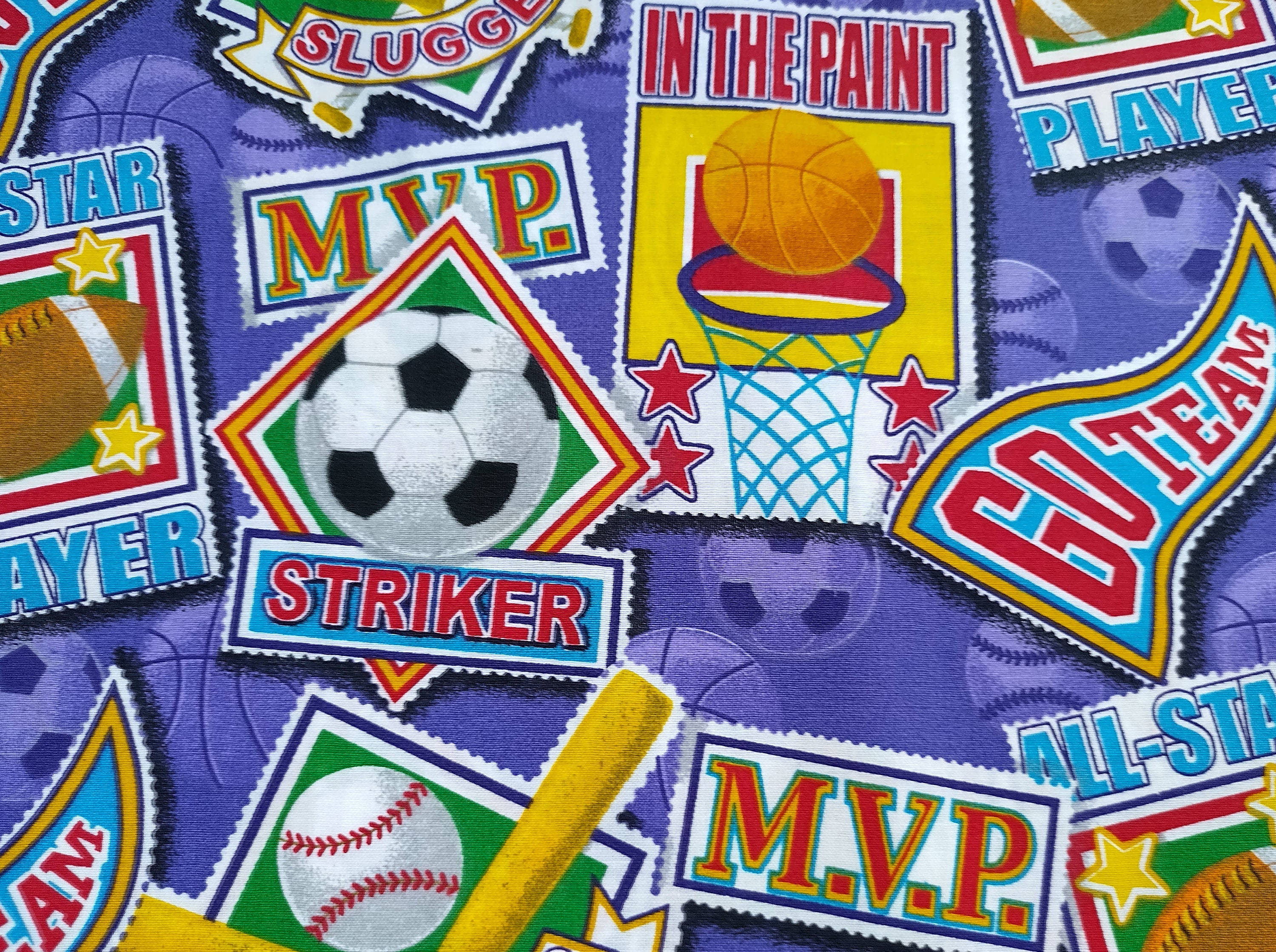 By the HALF Yard MVP Sports Basketball Baseball Football Soccer Go Team ...