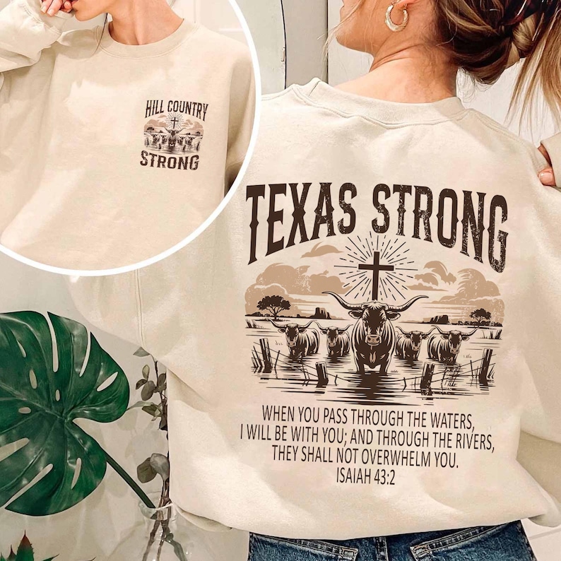 Texas Strong Bible Verse Shirt, Pray for Texas T-shirt, Texas Flood ...