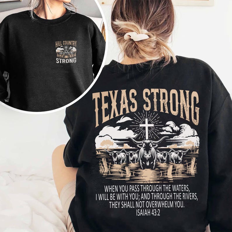 Texas Strong Bible Verse Shirt, Pray for Texas T-shirt, Texas Flood ...