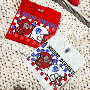 Custom Mascot House Divided Shirt, Family School Spirit Tshirt ...