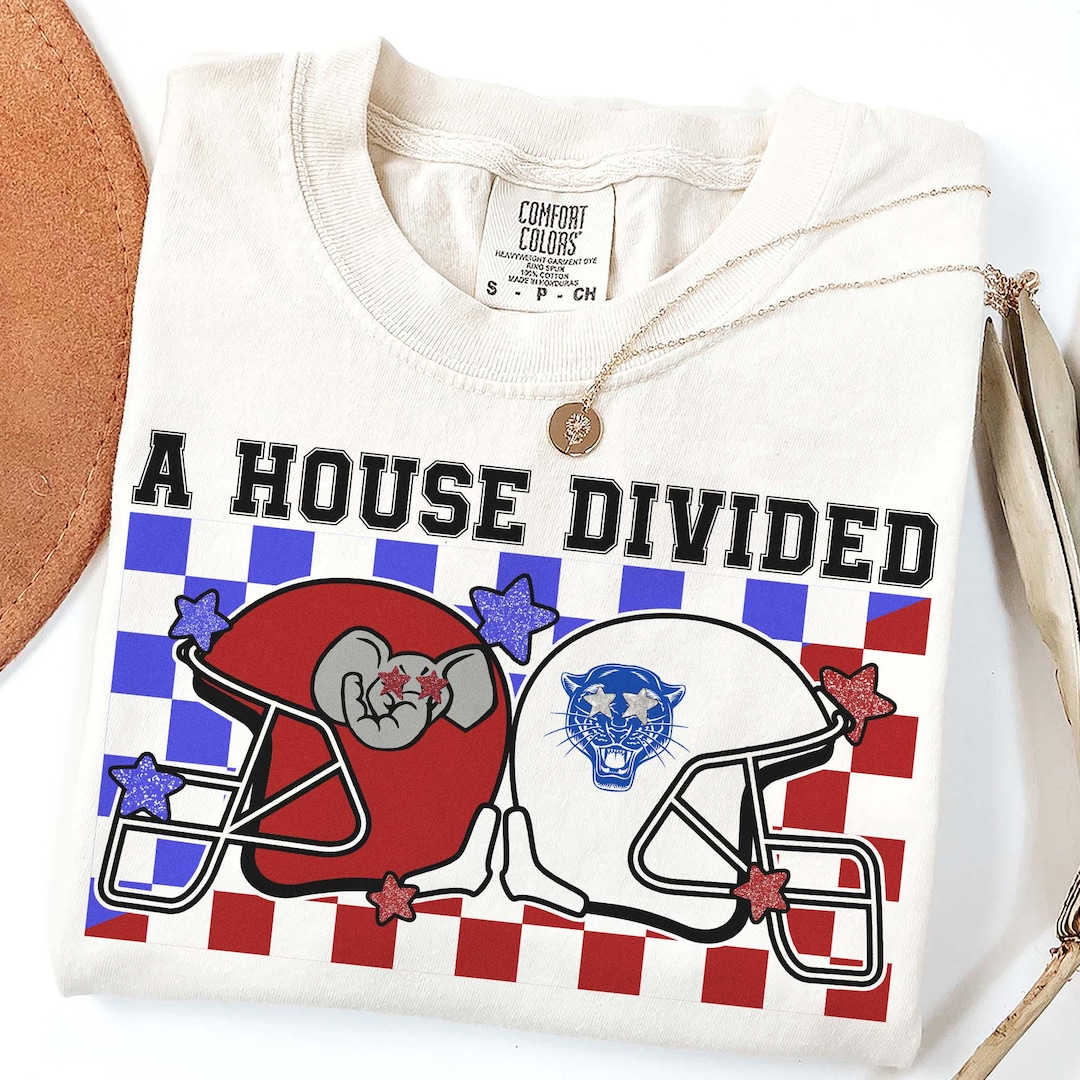 Custom Mascot House Divided Shirt, Family School Spirit Tshirt ...