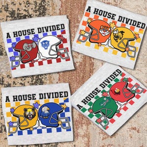 Custom Mascot House Divided Shirt, Family School Spirit Tshirt ...