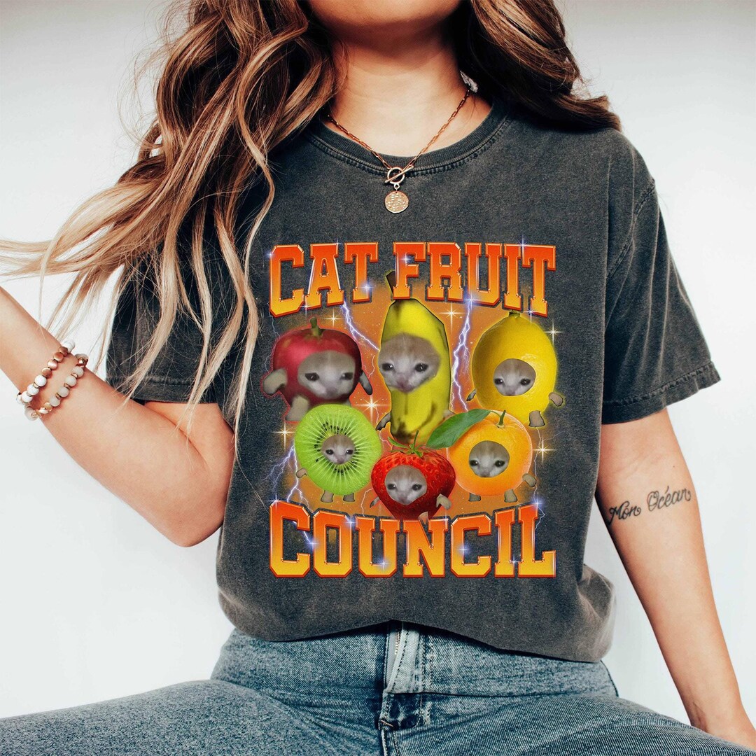 Cat Fruit Council Meme Shirt, Crying Banana Meme Shirt, Hapi Hapi Hapi ...