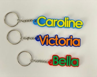 Personalized Name Keychain - 3D Printed - Custom Keyring Gift, Party ...