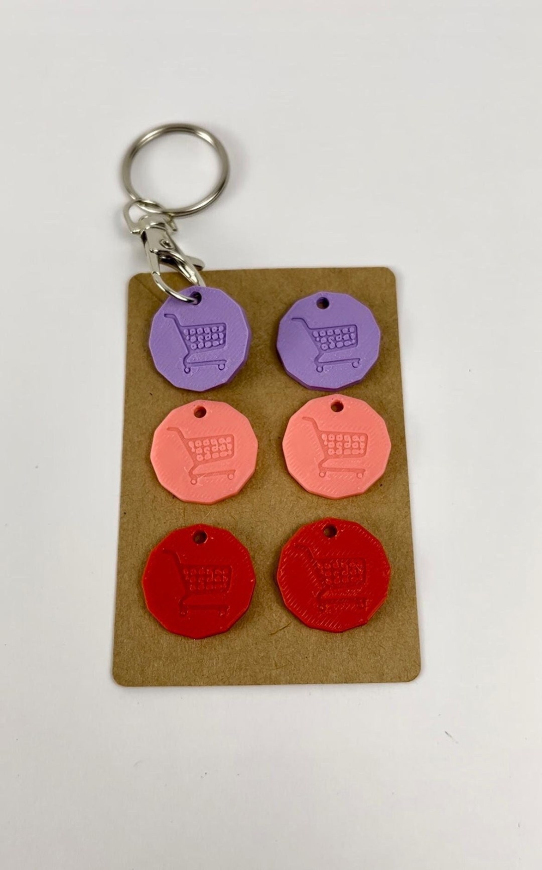 Trolley Token Keyring, UK Pound Shape Reusable Shopping Trolley Token ...