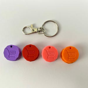Trolley Token Keyring, UK Pound Shape Reusable Shopping Trolley Token ...
