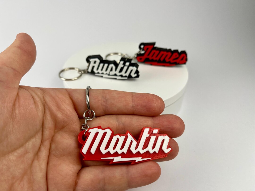 Personalized Milwaukee Style Keychain, Keyring - Milwaukee Themed, 3D ...