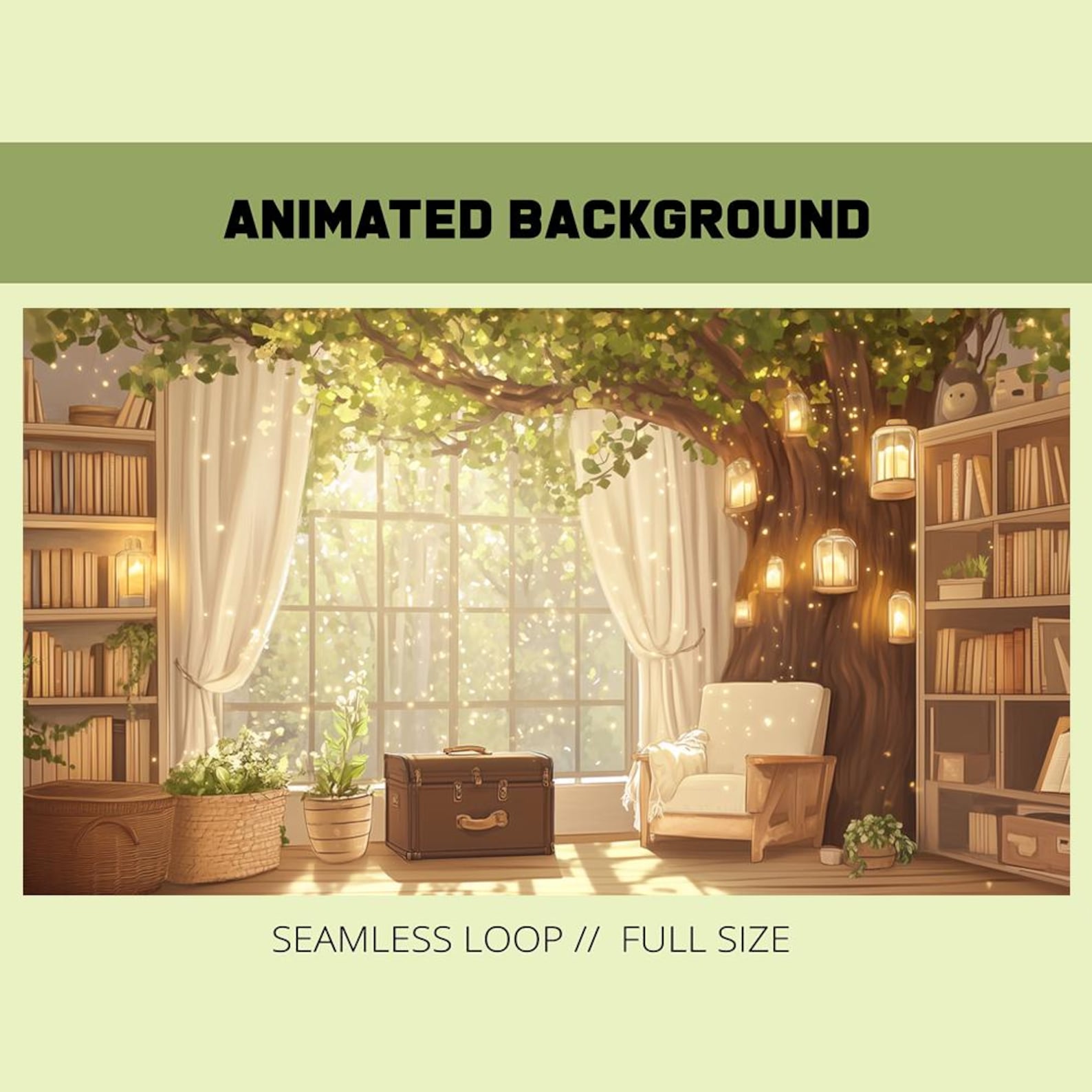 Cozy Treehouse Animated Stream Background | Cottage Twitch Intro ...