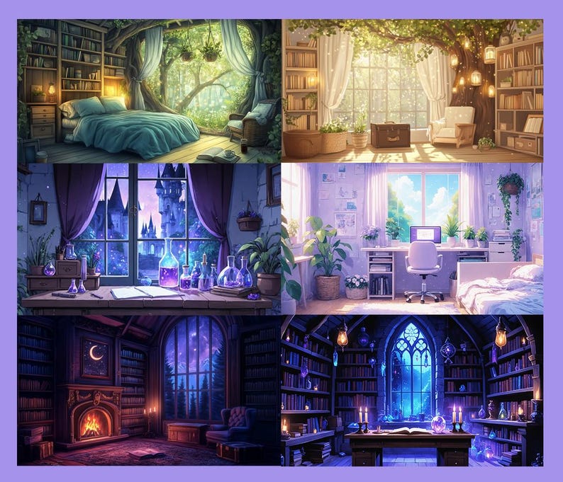 Purple Vtuber Assets - Potions, Gaming Chairs, Staff and Drinks ...