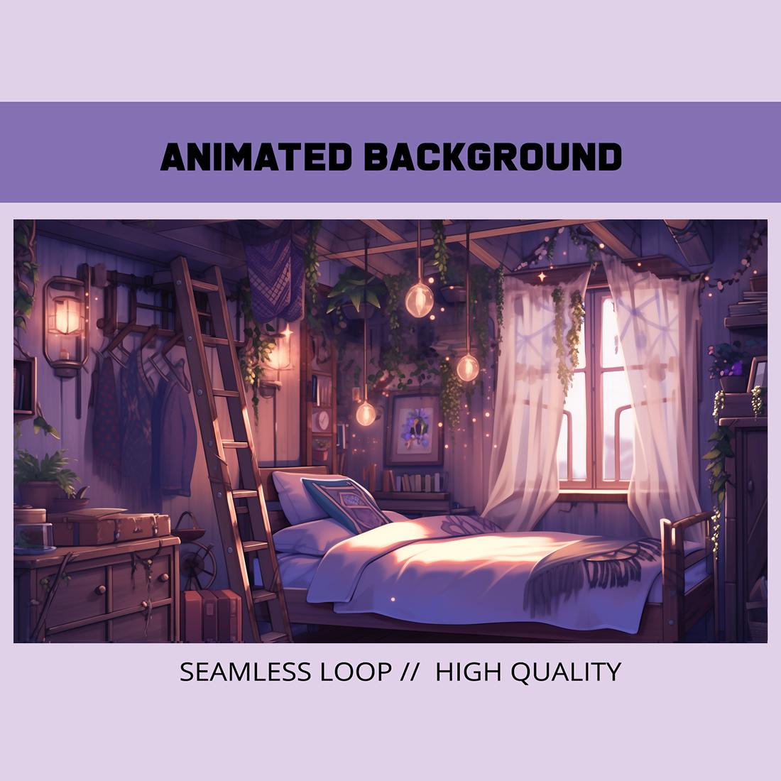 Animated Purple Treehouse Background | Stream Graphics | Vtuber Anime ...