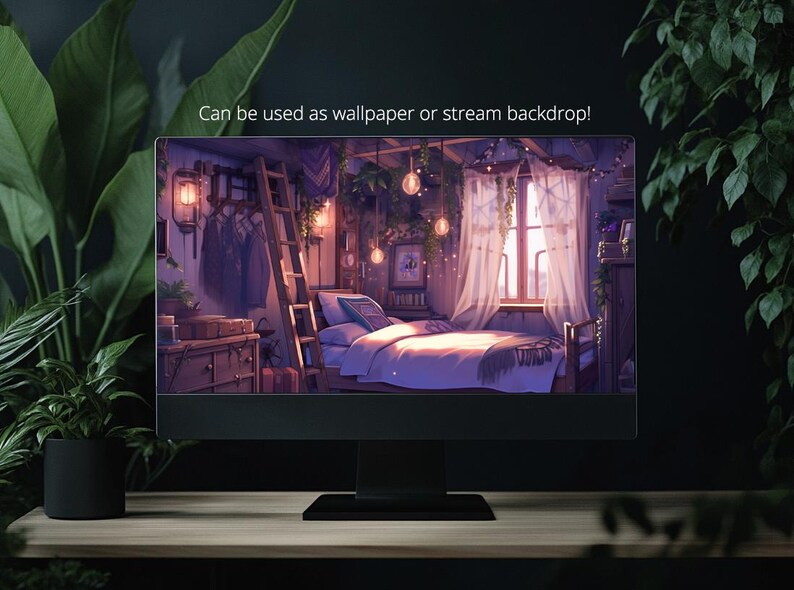 Animated Purple Treehouse Background | Stream Graphics | Vtuber Anime ...