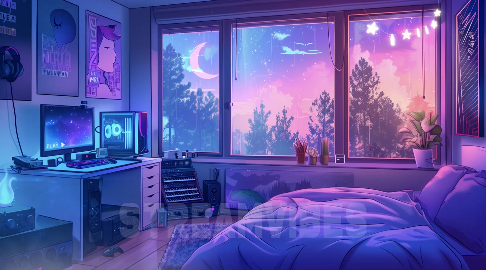 Animated Stream Gaming Background | Twitch Intro Graphics | Vtuber ...