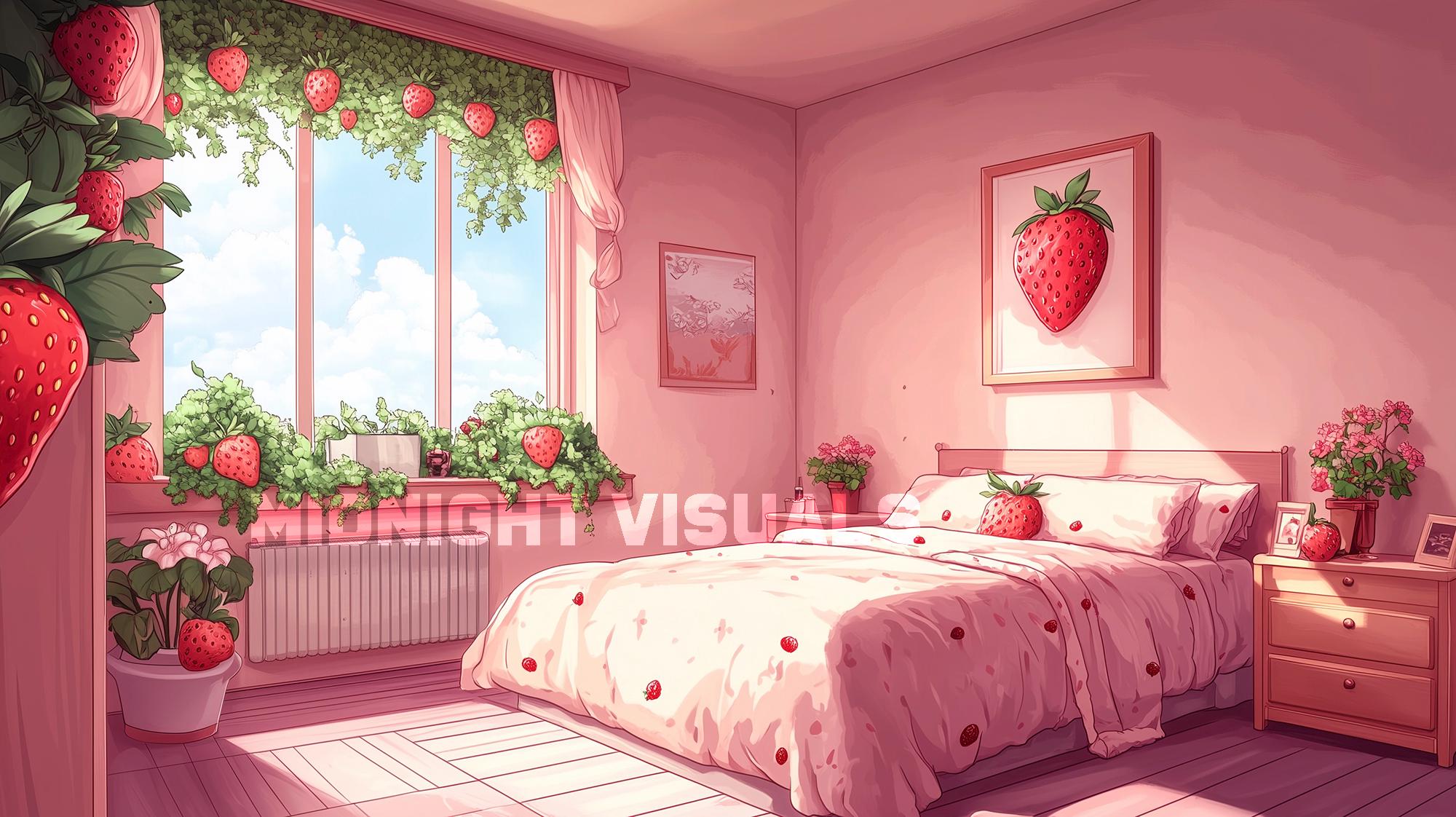 Animated Vtuber Background | Pink Cute Bedroom | Vtuber Kawaii ...