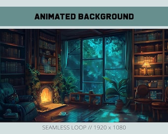 Animated Background | Blue Cozy Cabin | Twitch Intro Visual | Vtuber ...