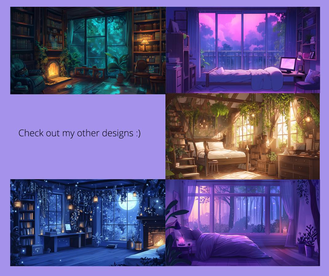 Animated Stream Blue Library Background | Twitch Intro Visual | Vtuber ...