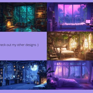 Animated Purple Treehouse Background | Stream Graphics | Vtuber Anime ...