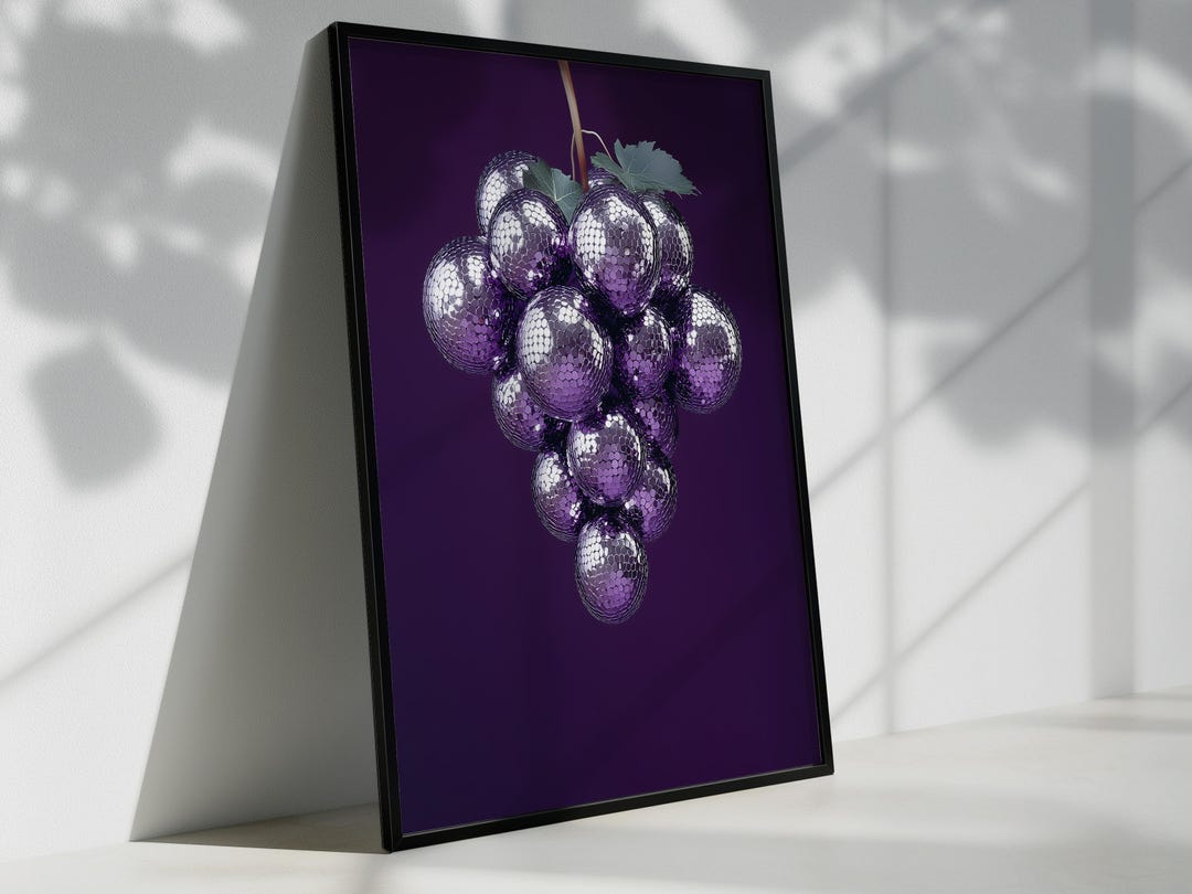 70s Disco Poster Printable Download for Girly Apartment, Grapes Disco ...