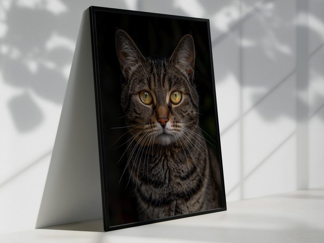 Tabby Cat Wall Art Print, Friends Kittens Cute & Furry Lovers, Animal ...