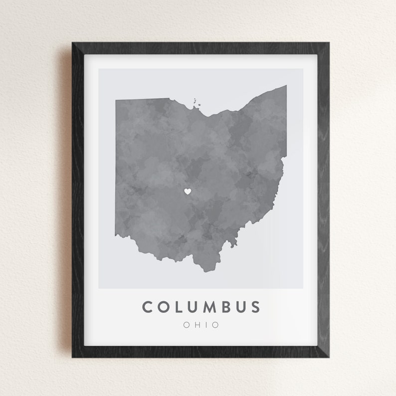Columbus, Ohio Map Poster - Etsy
