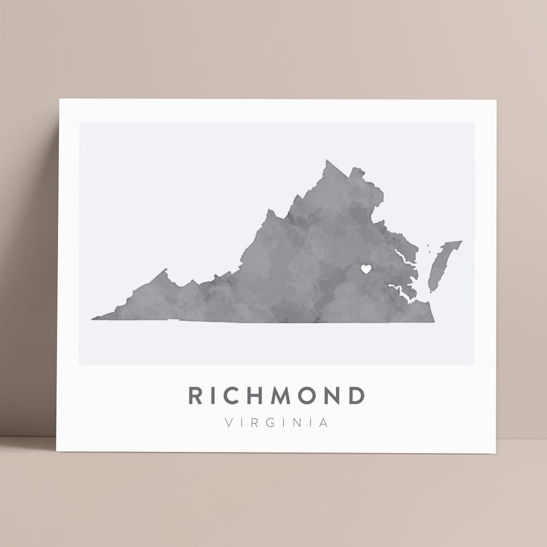Richmond, Virginia Map Poster - Etsy