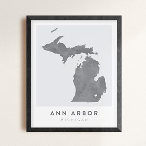 Ann Arbor, Michigan Map Poster - Etsy
