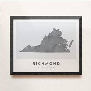 Richmond, Virginia Map Poster - Etsy