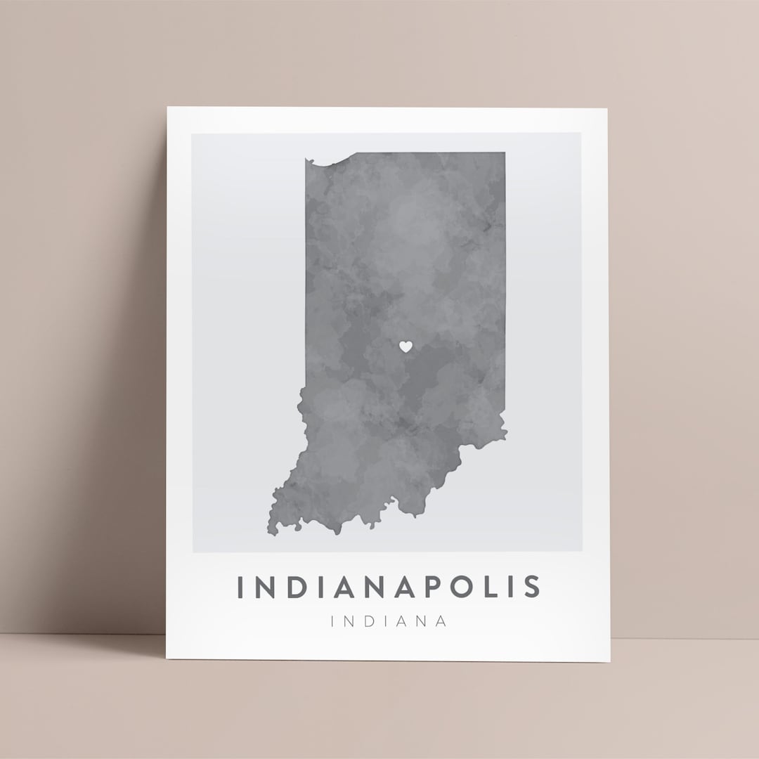 Indianapolis, Indiana Map Poster - Etsy
